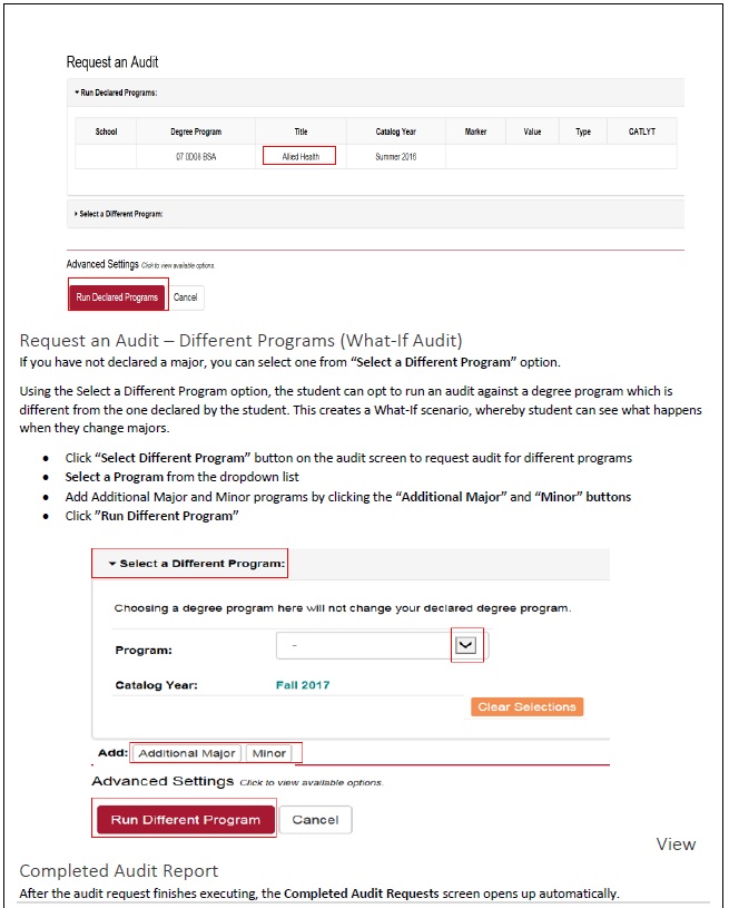 Complete a Degree Audit | YSU